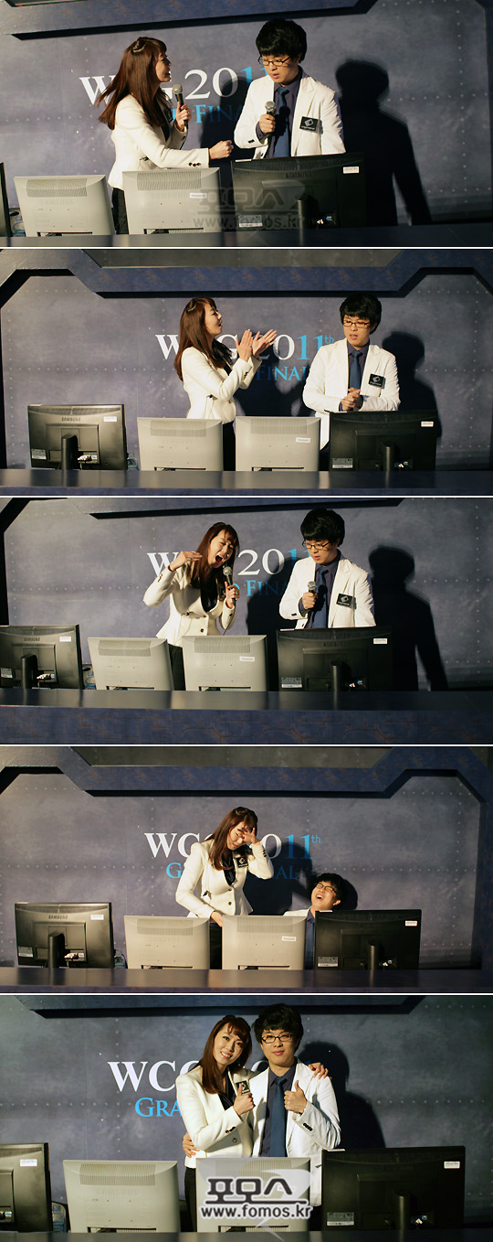 [e앵글]WCG 워3의 여신 정소림 캐스터의 열정적인 중계