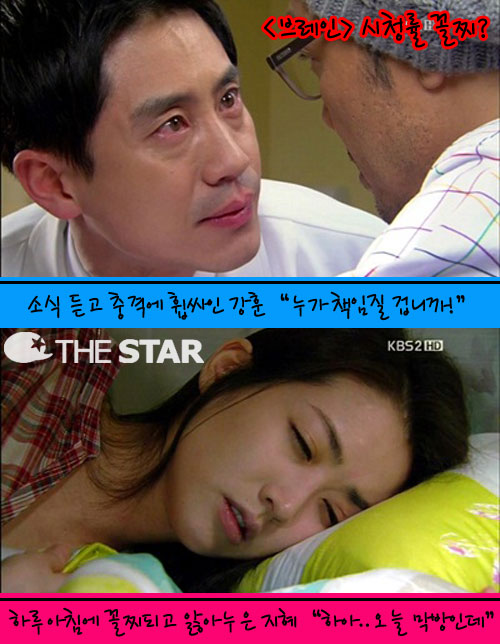 '브레인' 월화극 꼴찌 '충격'..케이블 KBS2 송출 중단 때문