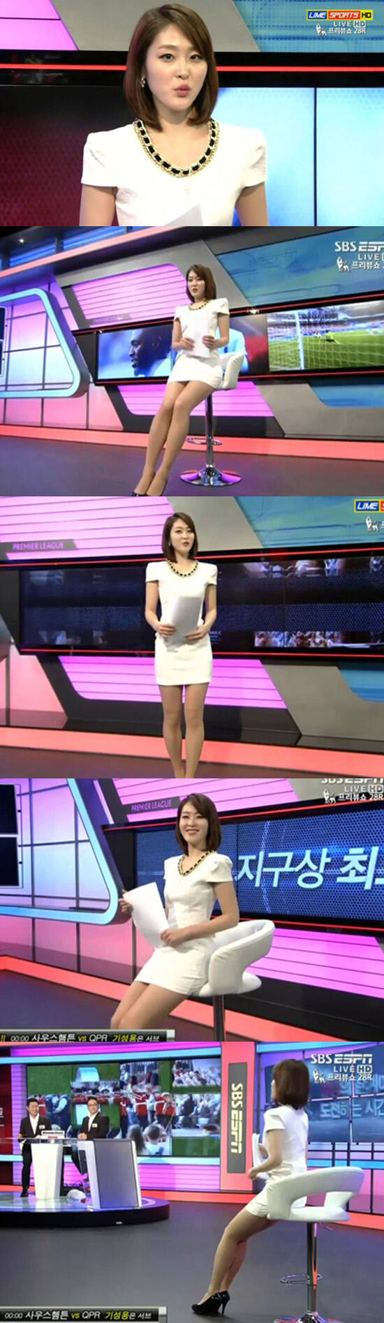 '하버드' 신아영 아나, 파격 초미니 '의자 각선미' 아슬