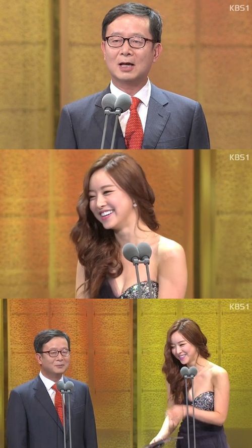 '한국방송대상' EBS 사장 "홍수아, 시구하는 모습만 봤는데.."