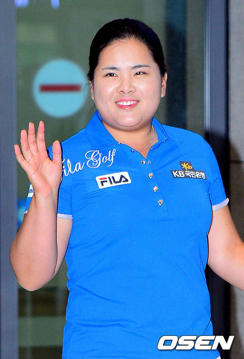 [사진]박인비,'2014 시즌 첫승과 결혼 발표로 행복한 귀국'