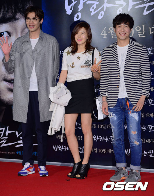 [사진]최다니엘-최강희-오정세,'방황하는 칼날 파이팅'
