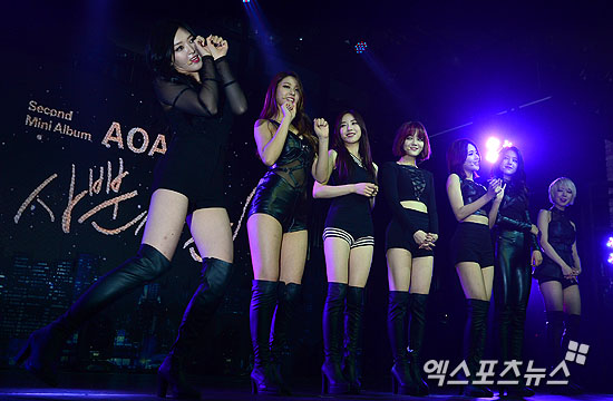 AOA 찬미 '이번 신곡 포인트 안무는 이렇게~'[포토]
