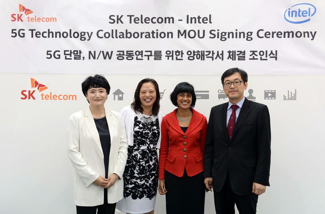 SKT-인텔, 5G 기술 개발 및 성능 검증 위한 MOU 체결
