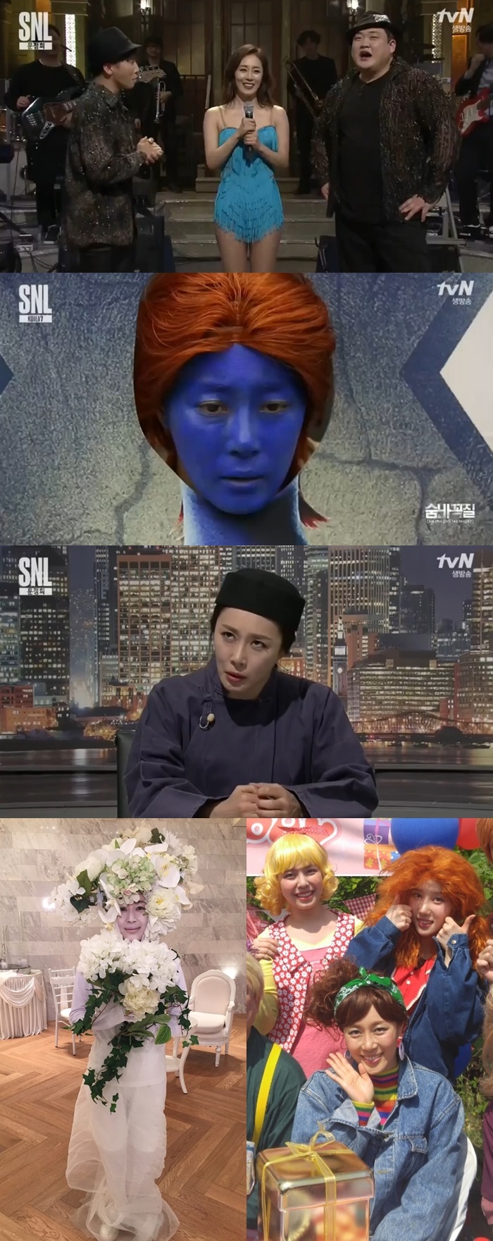 문정희 SNL, 작정하고 망가졌다..청순 여배우의 반전
