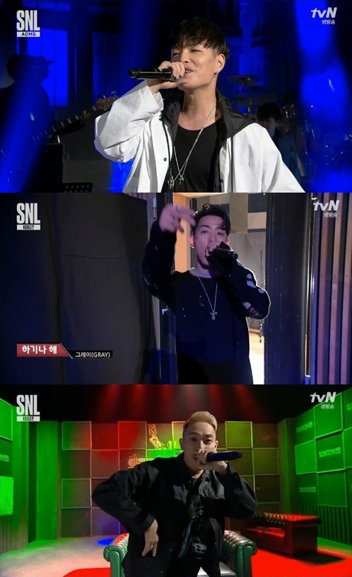 AOMG 쌈디·로꼬·그레이, 콘서트 방불케 한 'SNL코리아7' 오프닝 연출