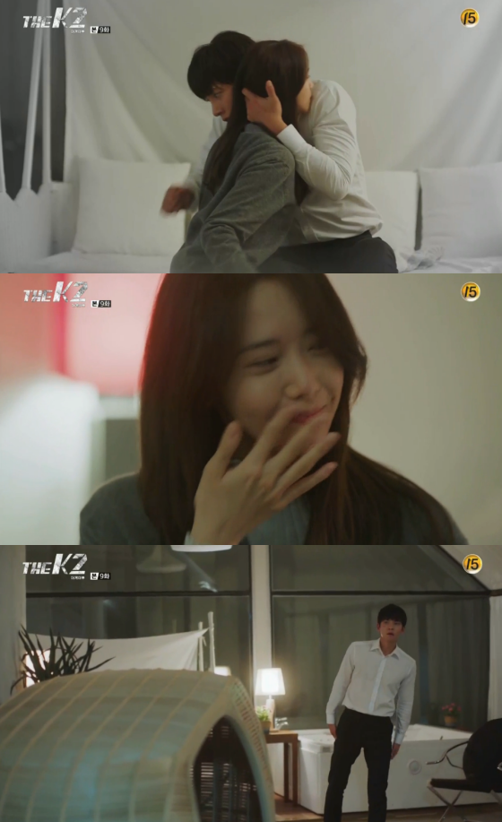 밤TView]'THE K2' 지창욱♥임윤아, 무전으로 완성된 사랑..포옹 완료