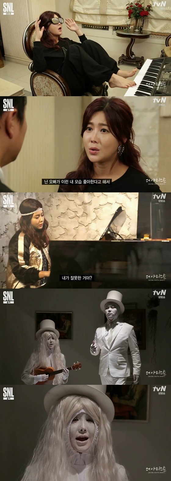 밤TView]'SNL코리아8' 솔비, 행위예술로 망가졌다..최순실 패러디는 덤