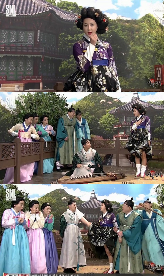 밤TView]'SNL코리아8' 솔비, 행위예술로 망가졌다..최순실 패러디는 덤