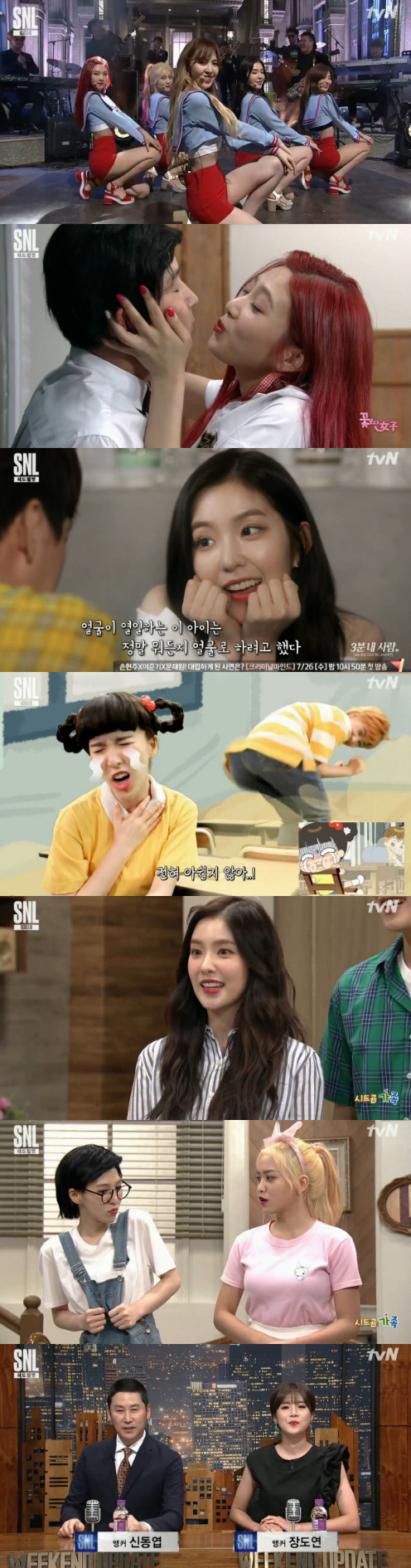 'SNL9' 레드벨벳, 과즙美 터지는 매력 방출 (ft.장도연 앵커) [종합]