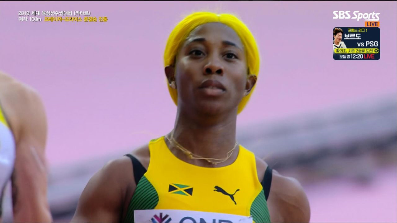 여자 100m 예선 1조 ‘엄마 스프린터 프레이저 프라이스 여유있는 1위 다음스포츠
