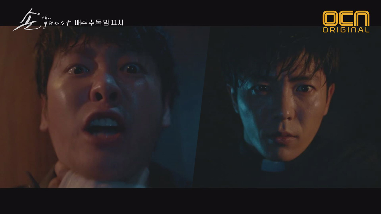 다음연예 | *긴장* 치고받는 김재욱과 김동욱 #오른쪽눈_안보이잖아 - 손 the guest 13화