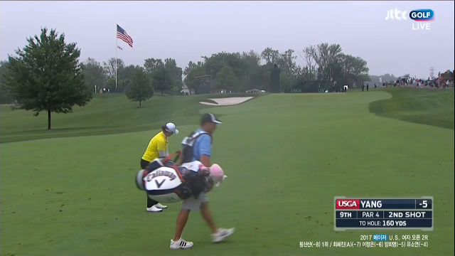 2R 9번홀 조심스런 퍼팅으로 버디 기회를 살리는 양희영 | 다음스포츠