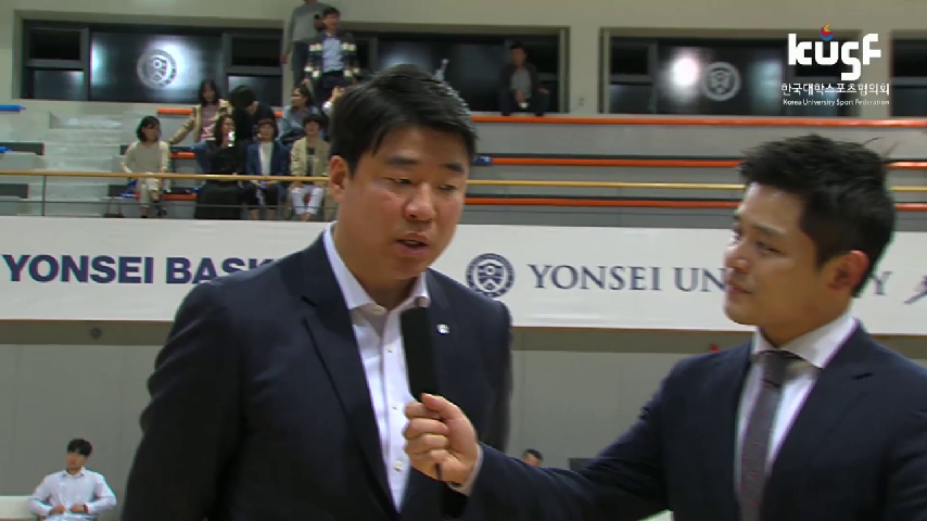 [KUSF 대학농구 U-리그 P.O 8강] 연세대 은희석 감독 인터뷰_191021 | 다음스포츠