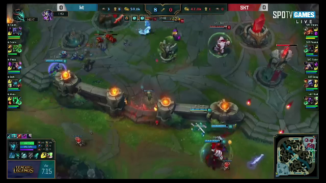 다음스포츠 | 데프트를 잡으면서 역습을 하는 SKT / KT vs SKT 1경기