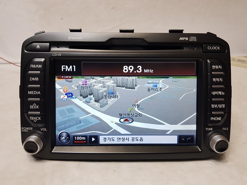 올뉴모닝 레이 AVN 네비 블루투스 오디오 / 96560-1Y000MB2 - 카오디오 앰프 AV 네비 - 자동차 중고부품 SM모터스