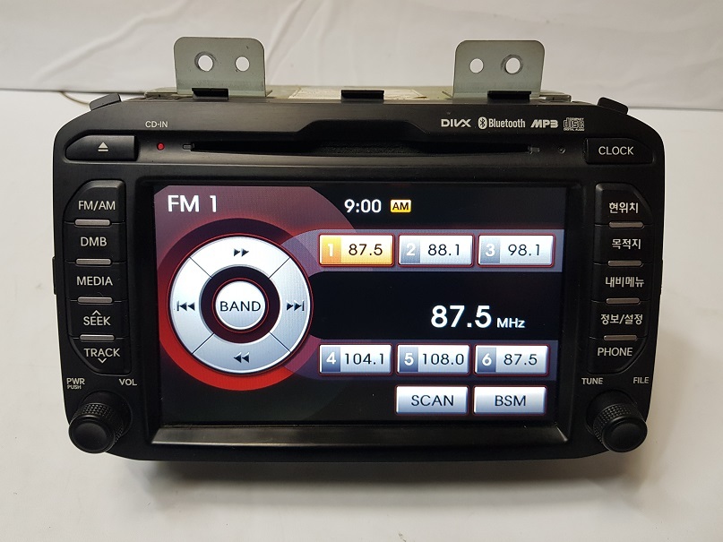 레이 올뉴모닝 순정 AVN 네비 블루투스 오디오 데크 / 96560-A3000CA - 카오디오 앰프 AV 네비 - 자동차 중고부품 SM모터스