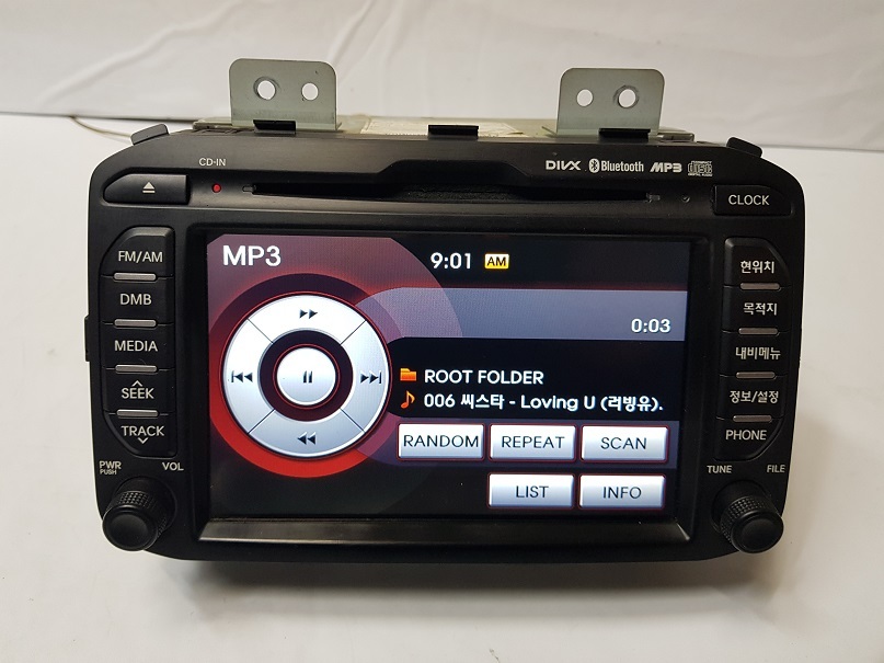 레이 올뉴모닝 순정 AVN 네비 블루투스 오디오 데크 / 96560-A3000CA - 카오디오 앰프 AV 네비 - 자동차 중고부품 SM모터스