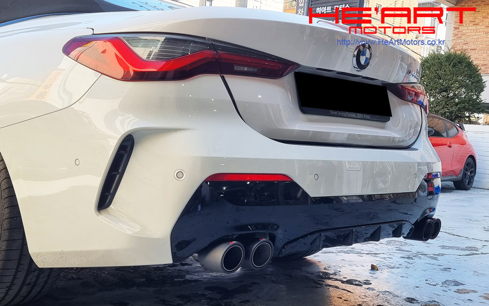 M440i 정품 디퓨져 X 듀얼 카본 머플러팁 작업 (G23 420i 컨버터블) - 드레스업관련 장착갤러리 [Aero Part ...