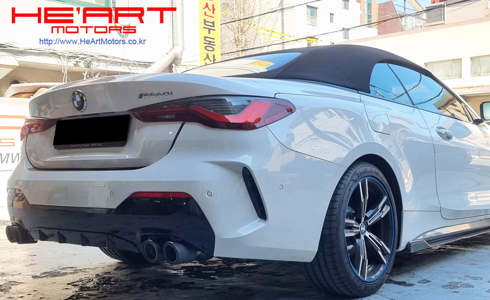 M440i 정품 디퓨져 X 듀얼 카본 머플러팁 작업 (G23 420i 컨버터블) - 드레스업관련 장착갤러리 [Aero Part ...