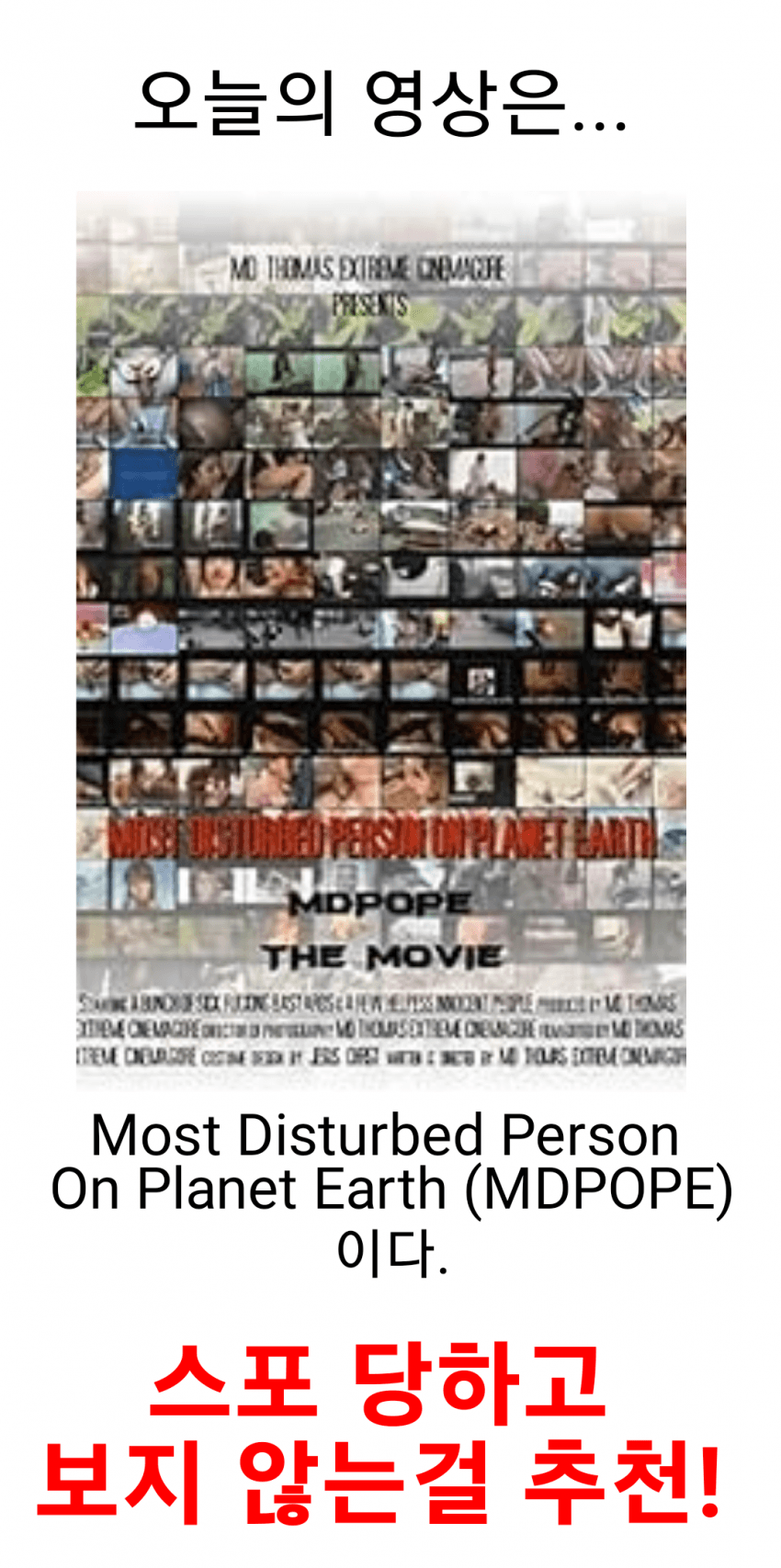 고어영화탐사(42) - MDPOPE - 홍콩할매의 속삭임 - ＊여성시대＊ 차분한 20대들의 알흠다운 공간