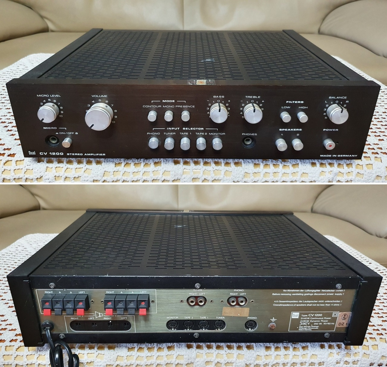 독일제 듀얼 CV-1200 인티앰프 - 국산오디오-장터 - 소리전자