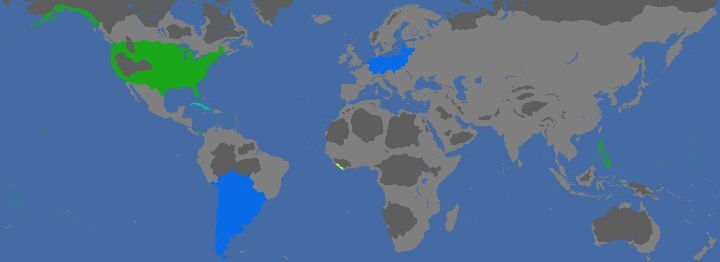 유로파로 미국 식민제국(미국 최대 영토) 재현 (eu4 American colonial empire mapping - USA ...