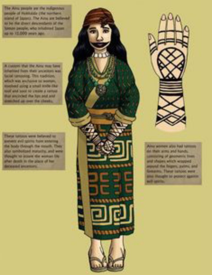 일본 아이누족(Ainu族) 여성들의 특이한 문신 - ㆍ신박한 사진방 - 한류열풍 사랑