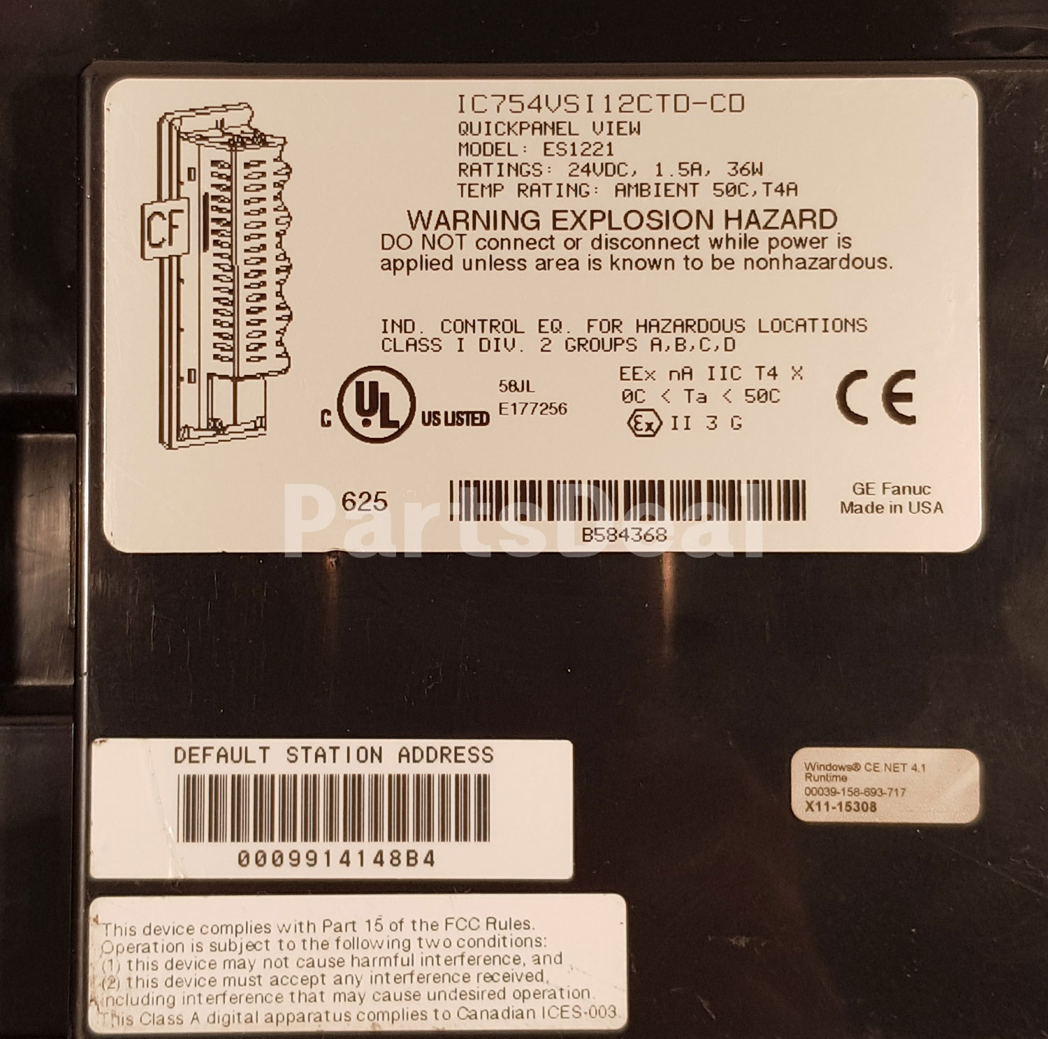 [중고판매]GE Fanuc QuickPanel View ES1221 Operator Interface Display Screen ...