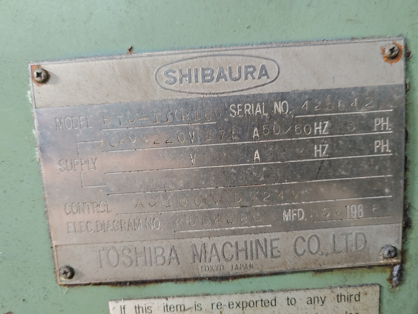 CNC BORING M/C(SHIBAURA,BTD-11R16) - 공작기계 - CNC 기술자 모여라!!!