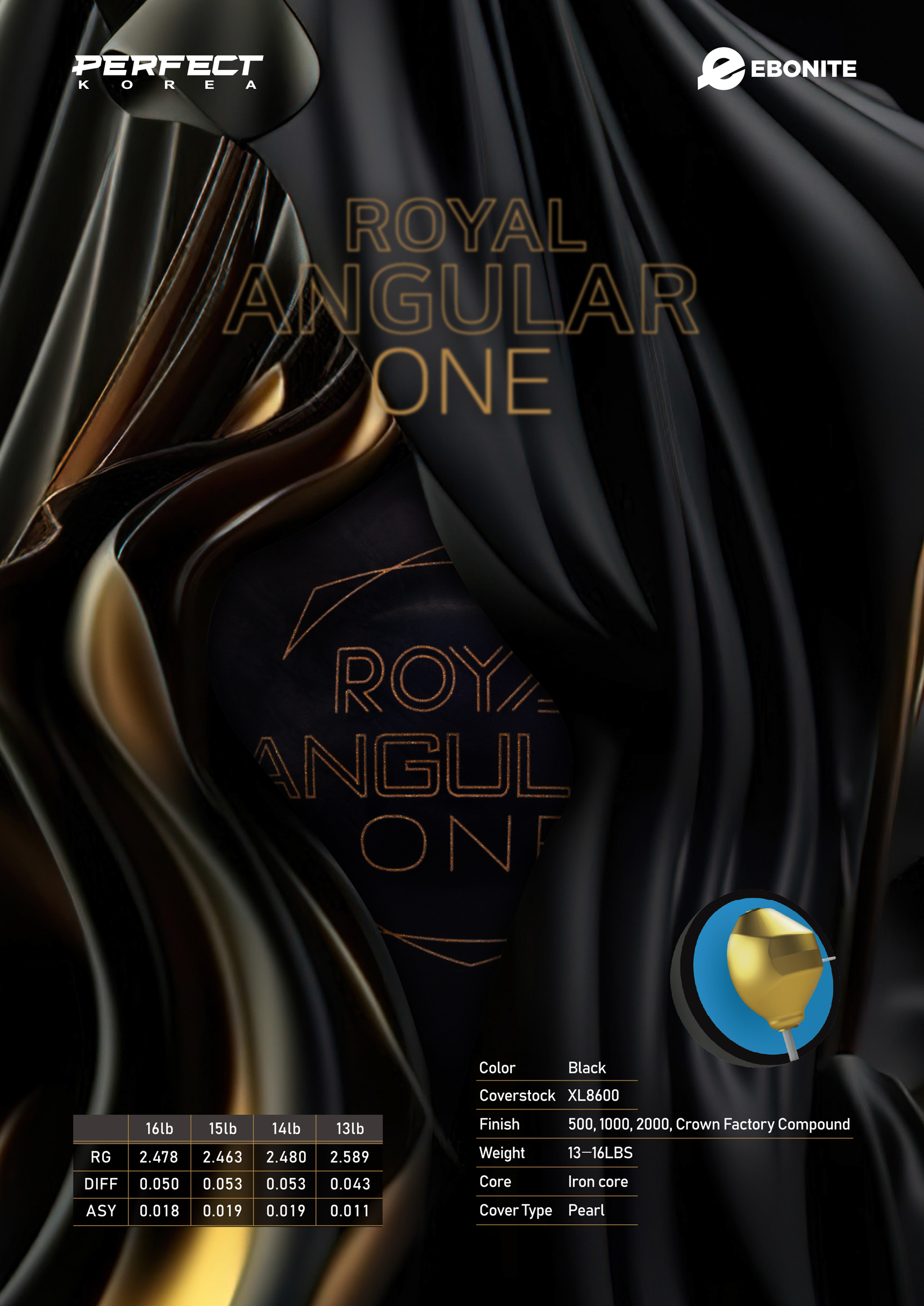 [EBONITE] 로얄 앵귤러 원 "ROYAL ANGULAR ONE" - 신형볼 & 볼링용품소개 - 깸 마 니