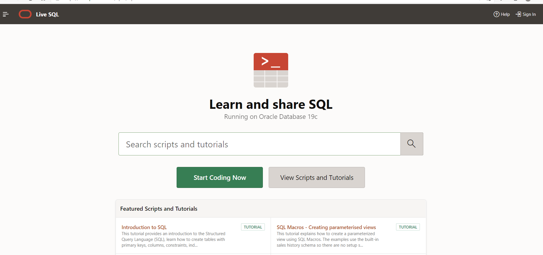 Oracle live SQL 사용법 - SQL 200제 게시판 - 데이터관련 교육 카페