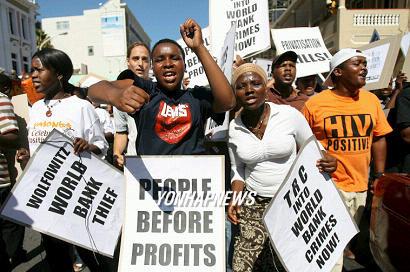 SOUTH AFRICA WORLD BANK PROTEST