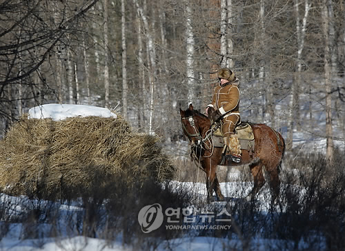 RUSSIA PRIME MINISTER PUTIN HORSE RIDING