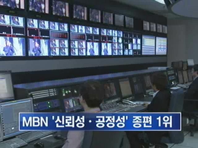 MBN, '신뢰성·공정성' 종편 중 1위