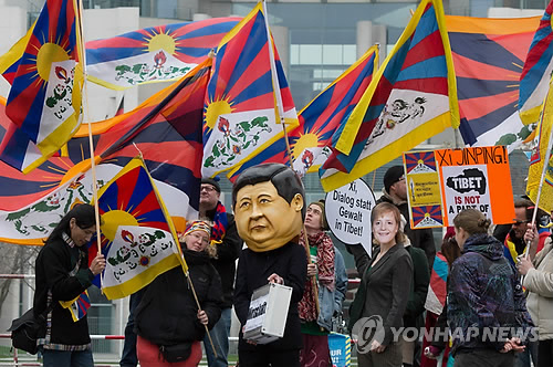 GERMANY CHINA DIPLOMACY PROTEST