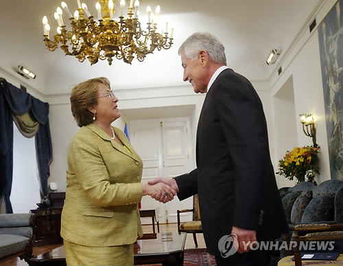 CHILE USA HAGEL DIPLOMACY