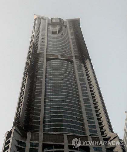 UAE TORCH SKYSCRAPER FIRE