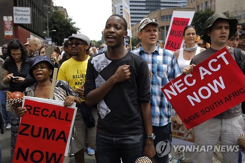 SOUTH AFRICA POLITICS ANTI ZUMA PROTEST