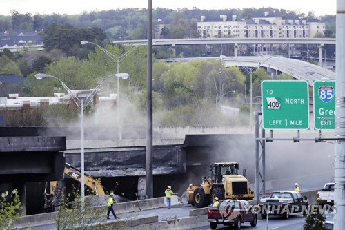 Overpass Collapse Fire