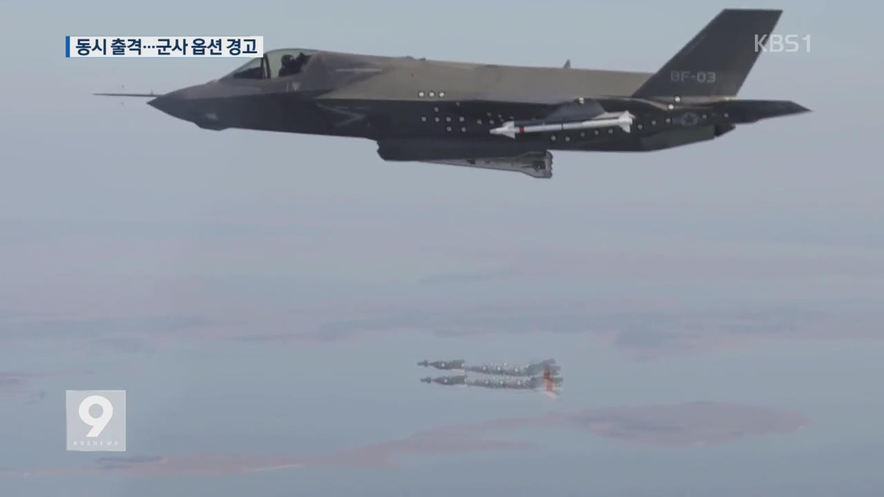 F-35B·B-1B 한반도 동시 출격.."대북 군사 옵션" 경고