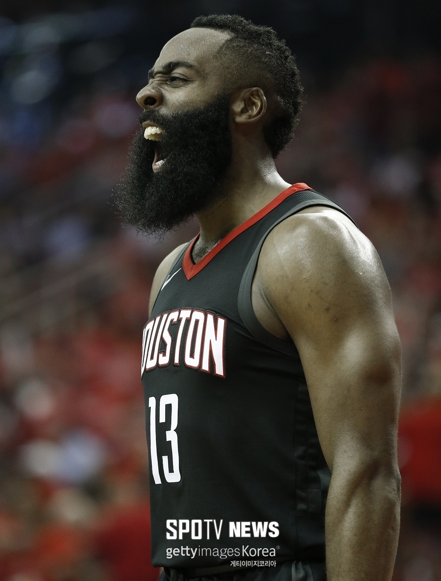 [NBA PO 2R] '하든 41득점' 휴스턴, 홈에서 유타에 완승
