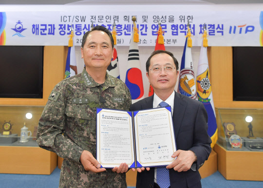 IITP, 해군과 TOPCIT 활용 업무협약