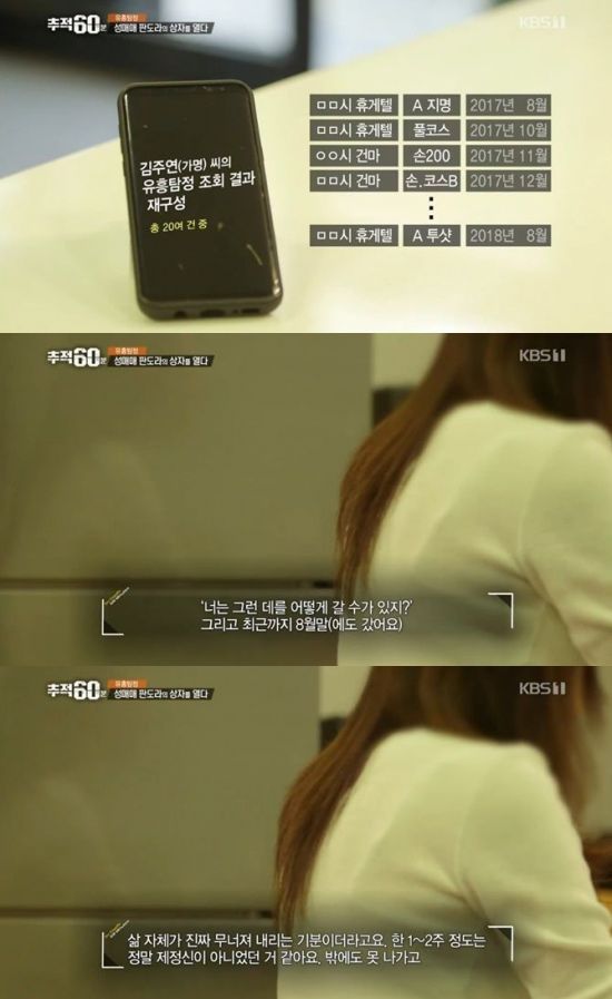남편 유흥탐정 조회 업소 출입 기록만 20여 건 삶이 무너져 추적 60분 [tv캡처]