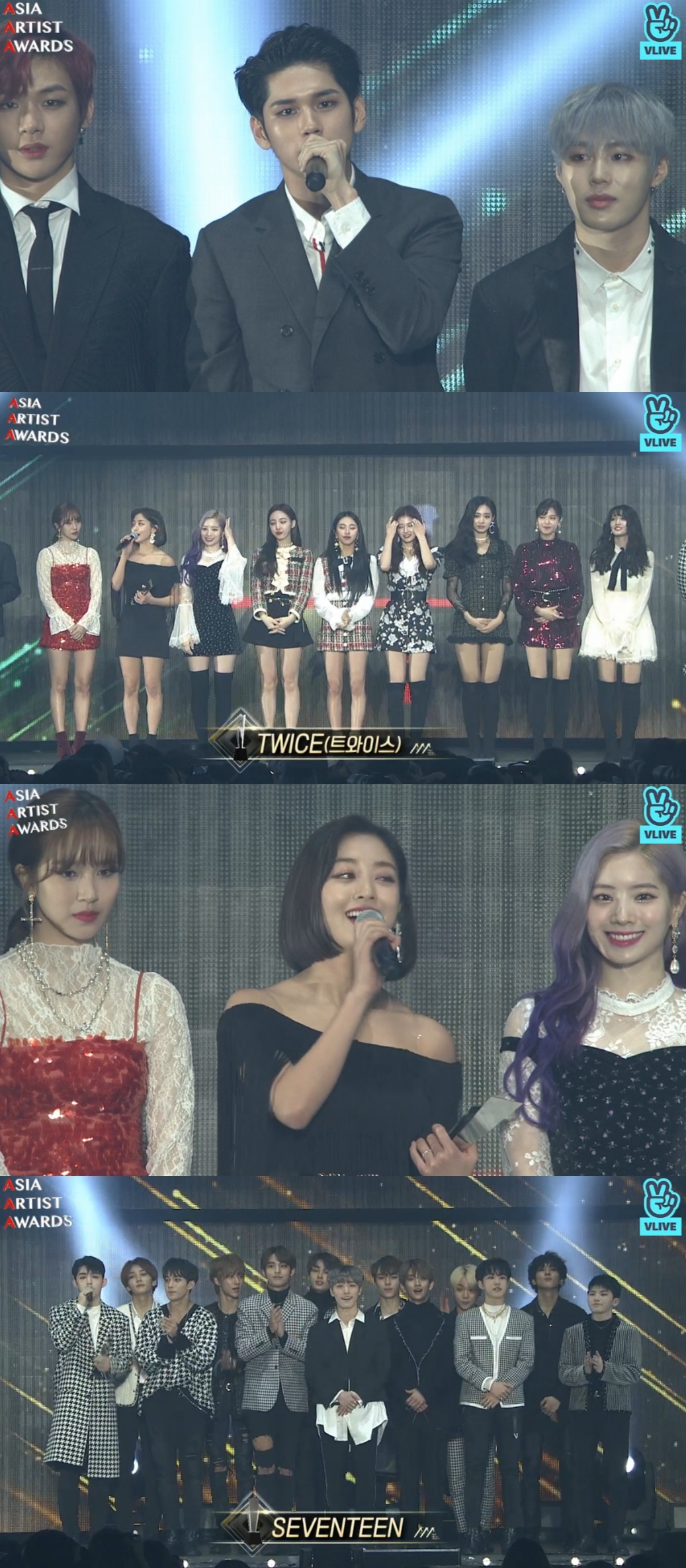 [2018 AAA] 트와이스-워너원-세븐틴, 베스트 아티스트상