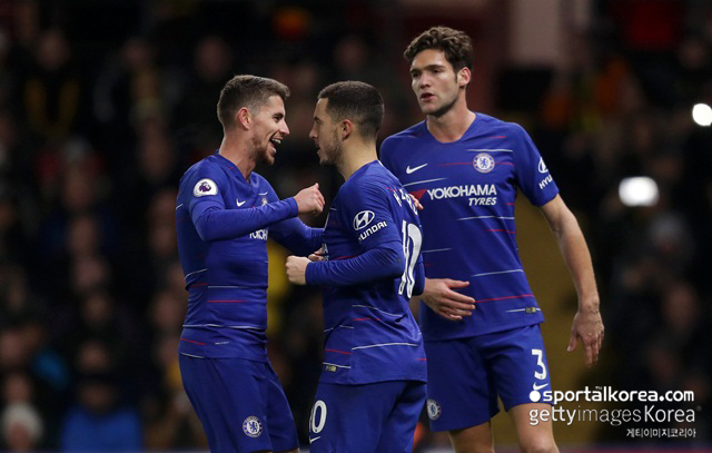 [EPL 19R] '아자르 100-101호골' 첼시, 왓포드 원정서 2-1 승리