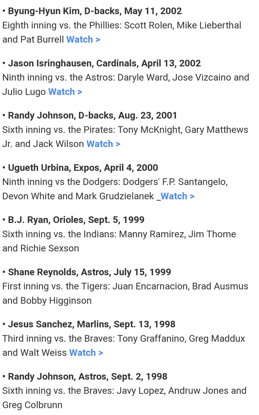 크리스 세일 '9구 3K'..MLB닷컴 17년전 'BK' 김병현 추억 소환