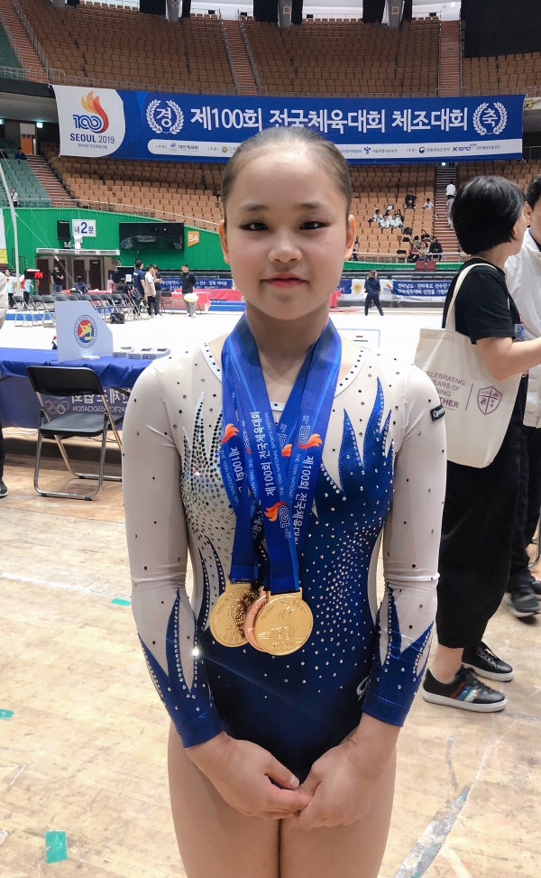 기계체조 여서정, 전국체육대회 금메달 2개·동메달 1개 획득