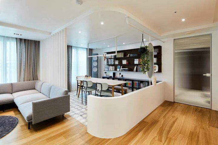 구조가 특이한데? 거실 서재에 호텔같은 인테리어, 46평 아파트 | 오늘의집