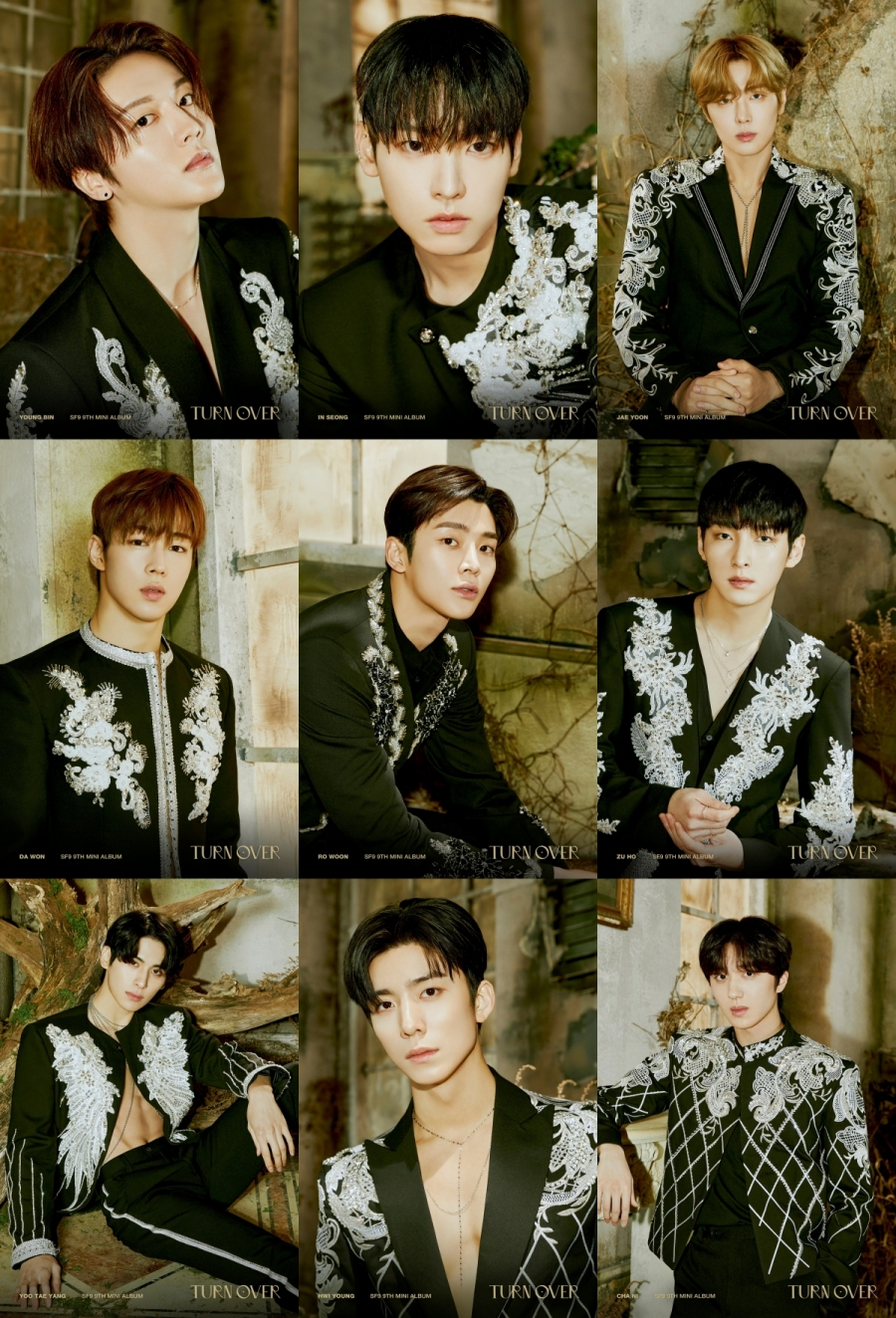 SF9 'TURN OVER' 비주얼 재킷..돋보이는 제복 핏 '강렬'